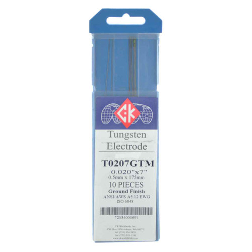 CK T0207GTM LaYZr Tungsten Electrode .020" x 7", 10 pack