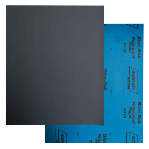 Norton 66261139364 9x11" Blue-Bak T414 Silicon Carbide Waterproof Paper ...