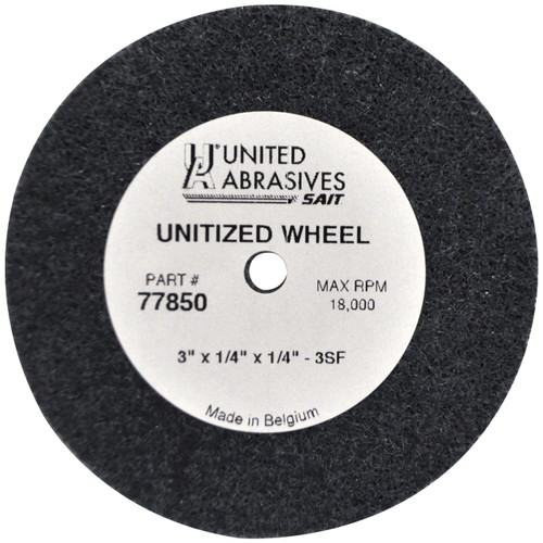 United Abrasives SAIT 77850 3x1/4x1/4 Unitized Wheels Series 632 Non ...