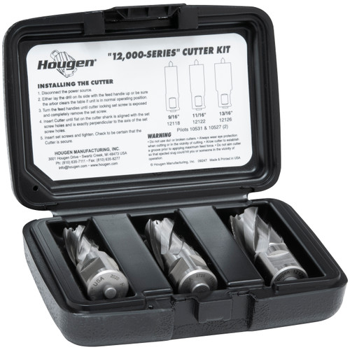 Hougen 12981-1 "12,000-Series" Cutter Kit - 9/16, 11/16, 13/16" 1" DOC