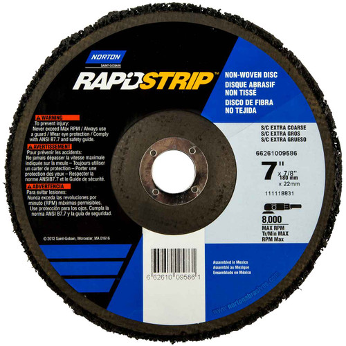 Norton 66261009586 7x7/8” Bear-Tex Rapid Strip Silicon Carbide Non ...