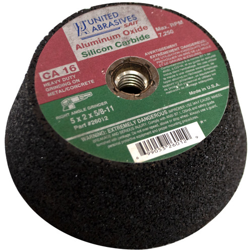 United Abrasives SAIT 26012 5x2x5/8-11 CA16 Combination Metal/Concrete ...