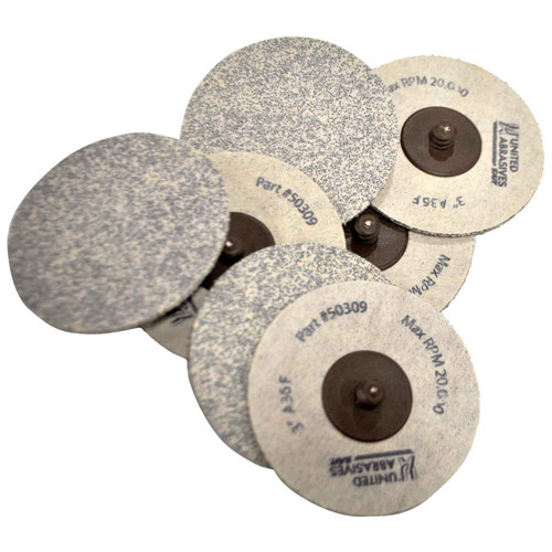 United Abrasives SAIT 50309 A36F 3" SAIT-LOK-R Cotton Fiber Aluminum ...