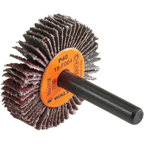 Walter 15F004 1-1/2x3/8 COOLCUT Mounted Flap Wheels, 40 Grit, AO, 1/4 ...