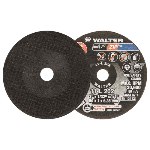 Walter 11L202 2x1/32x1/4 ZIP Steel and Stainless Contaminant Free Cut ...