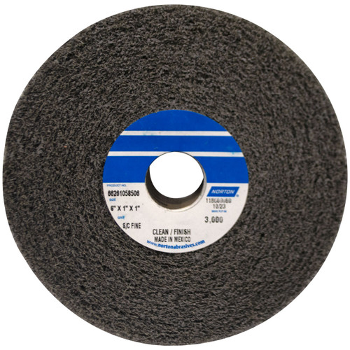 Norton 66261058506 6x1x1 In. Bear-Tex Clean & Finish Silicon Carbide ...