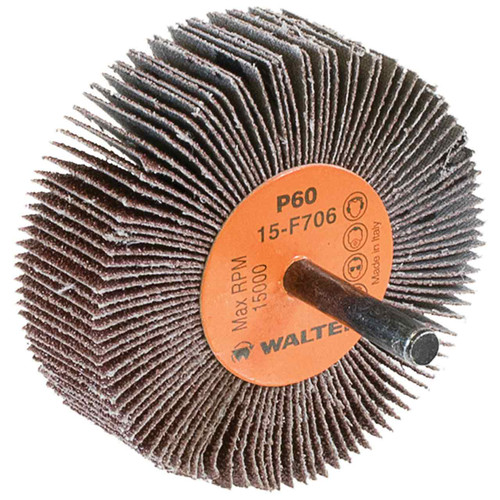 Walter 15F706 3x1 COOLCUT Mounted Flap Wheels, 60 Grit, AO, 1/4" Shank ...