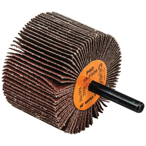 Walter 15F506 2-1/2x1-1/2 COOLCUT Mounted Flap Wheels, 60 Grit, AO, 1/4 ...