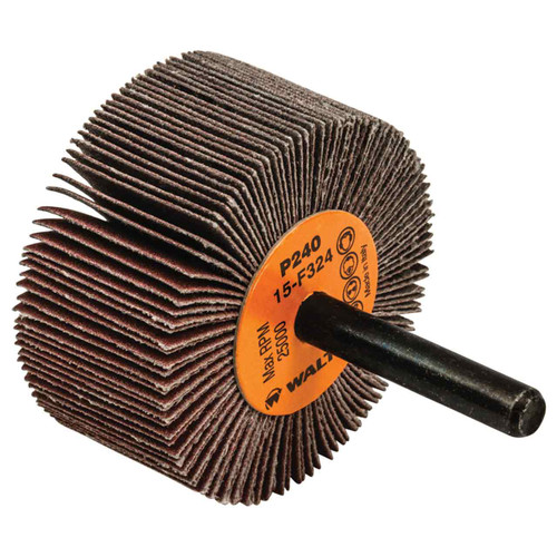 Walter 15F324 2x1 COOLCUT Mounted Flap Wheels, 240 Grit, AO, 1/4" Shank ...