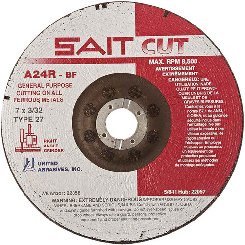 United Abrasives SAIT 22056 7x3/32x7/8 A24R General Purpose Cut-off ...