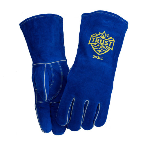 Trust Protection 2030L Select Blue Shoulder Split Cowhide Cotton Lined ...