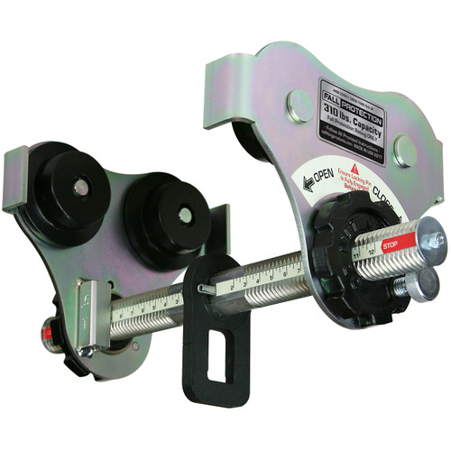 OZ OZ1PBTA-MR-12 1 Ton Push Beam Trolley Fall Protection with up to 12 ...