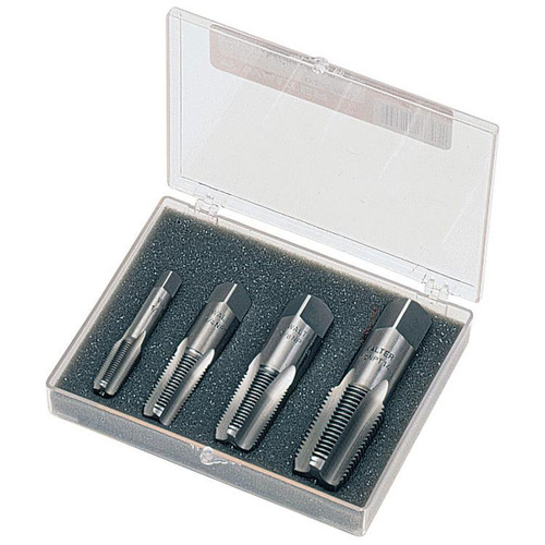 Walter 02C500 Taper Pipe Tap Set, Carbon Steel, 4 Piece (1/8"-27, 1/4 ...
