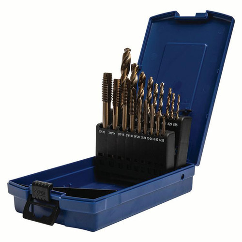 Walter 03B953 18 Piece SST HSS Power Taps & Drill Bits Set