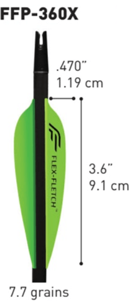Archery Vanes 360 FFP Extreme Flex Fletch Vanes - 50 Pack (Except Glow ...