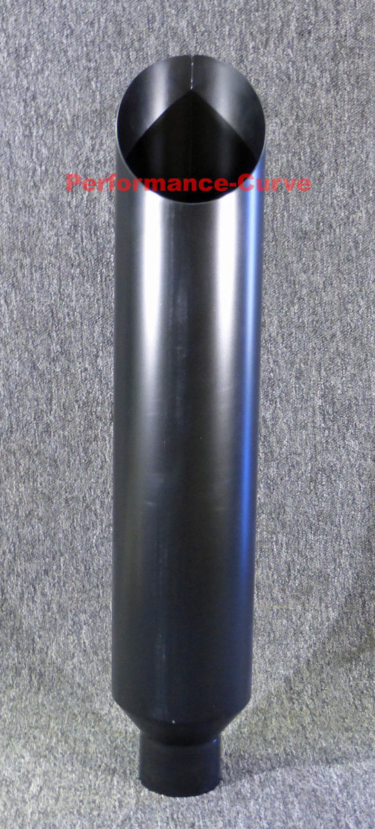 Diesel Black Powdercoat Mitre Stack 4" - 7" - 36" Long - Performance-Curve