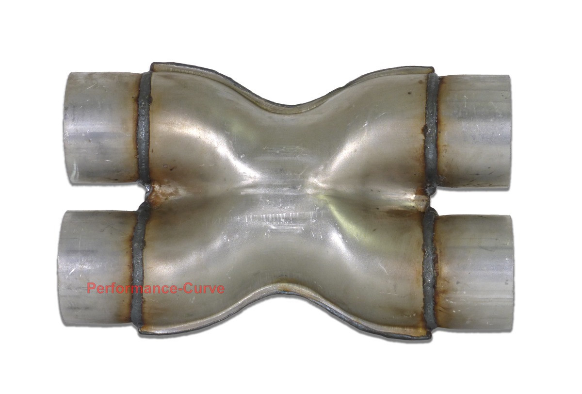 3" Crossover X Pipe Universal Custom Dual Exhaust - Performance-Curve