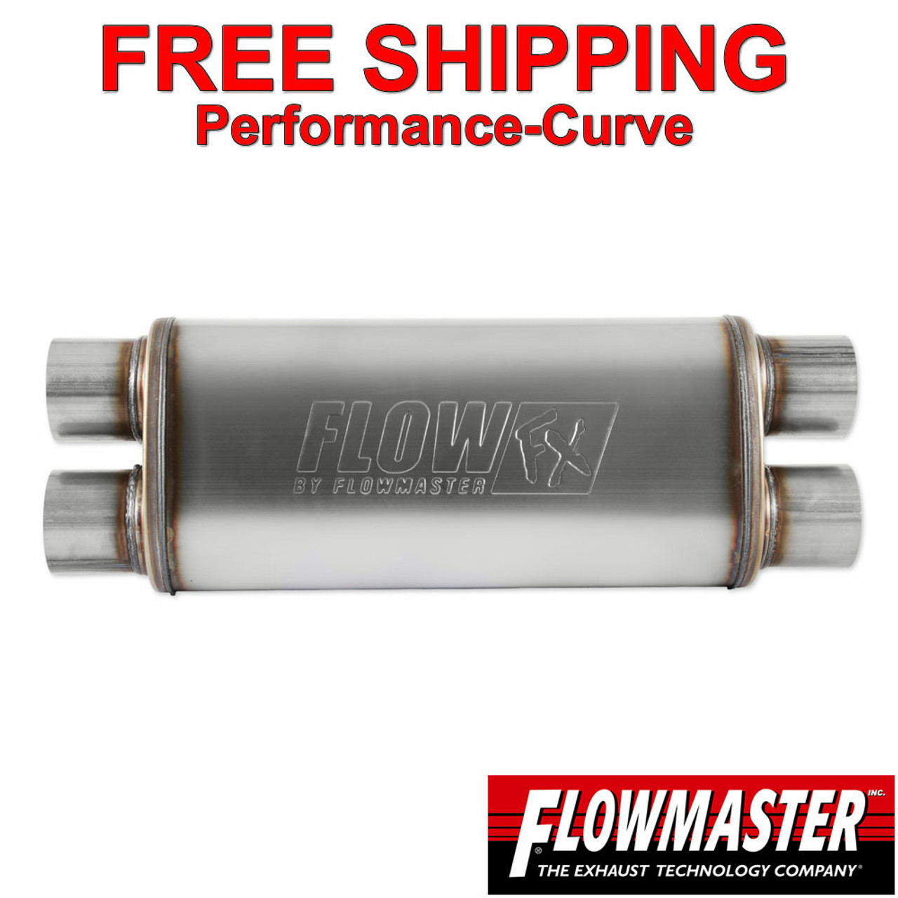 Flowmaster FlowFX Dual 3" in / Dual 3" out Muffler Performance Exhaust - 72469 - Performance-Curve