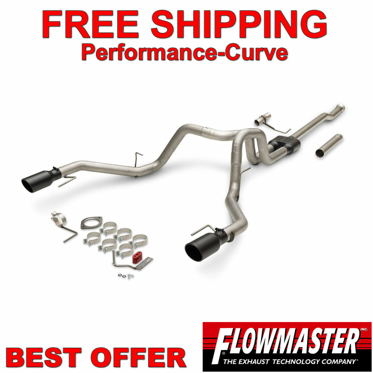 Flowmaster Outlaw Exhaust System fits 21 23 Ford F150 2.7 3.5 5.0 818168 Performance Curve