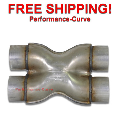 3" Crossover X Pipe Universal Custom Dual Exhaust - Performance-Curve