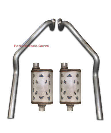 67 - 81 Chevrolet Camaro 2.5" Mandrel Bent Dual Exhaust - Flow Chaser ...