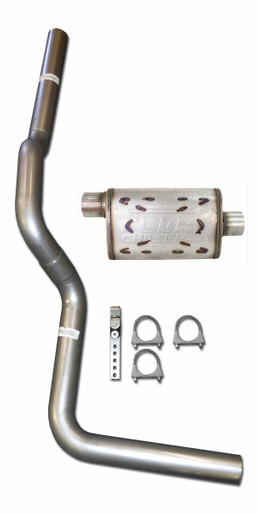 Fits 88-06 Chevy Silverado Mandrel Bent Exhaust w/ Flow Chaser Muffler ...