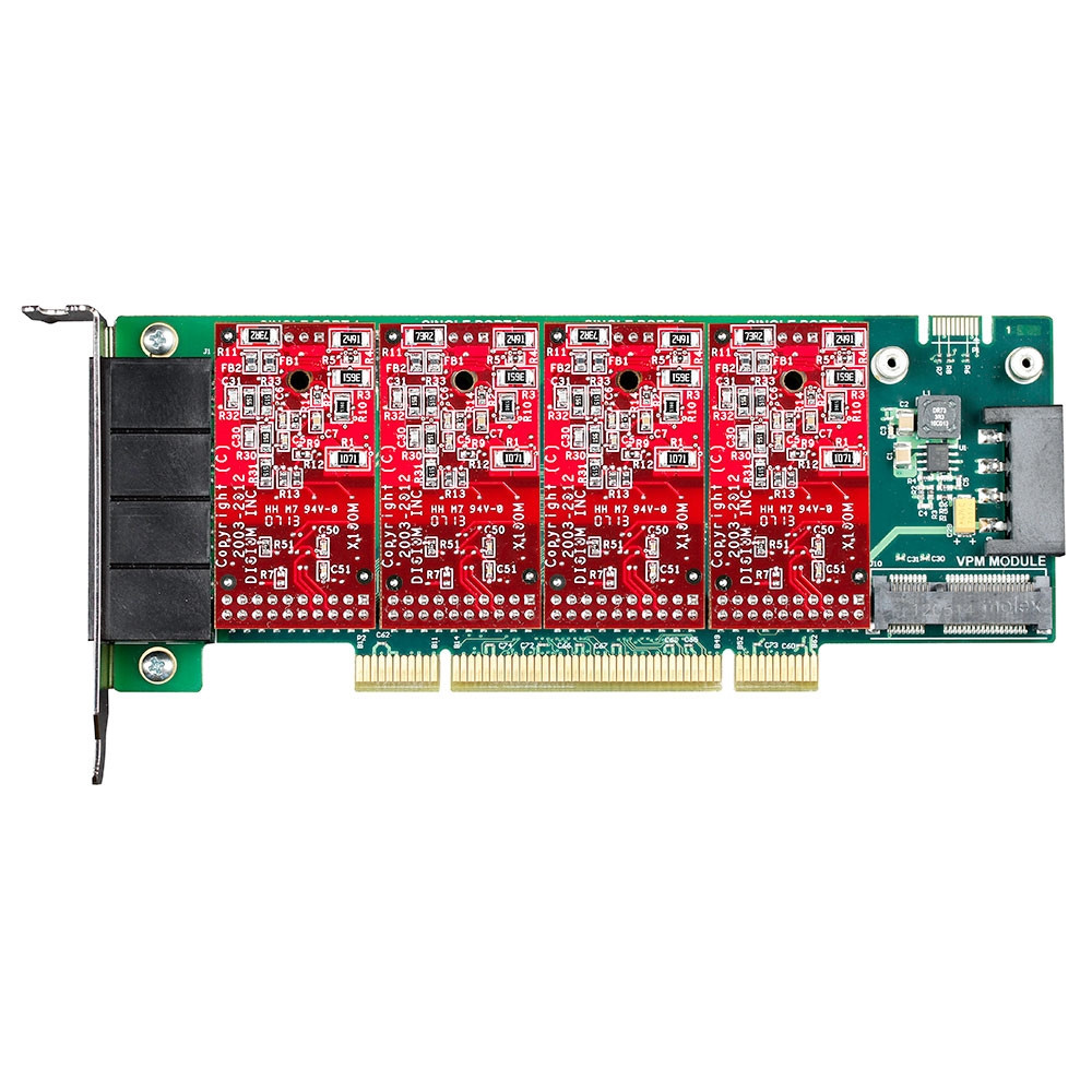 Digium 1A4A02F 4 FXO PCI Card
