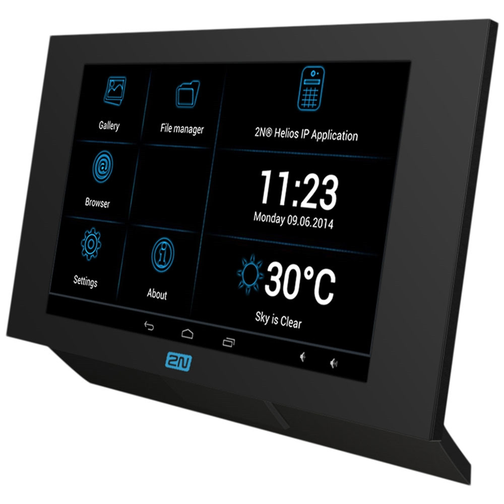 2N Indoor Touch Intercom with WiFi in Black, 7" Touchscreen & Android