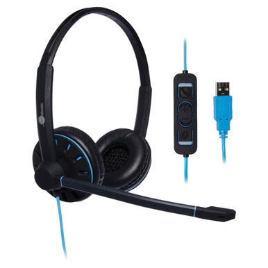 JPL Telecom Blue Commander-2 Stereo Wired USB Headset