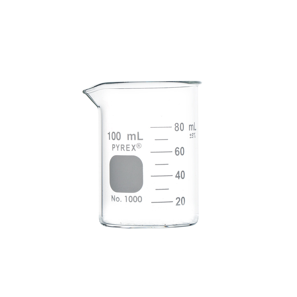 PYREX® Heatproof Glass Beaker, Graduated Low Form, 100ml (Pack of 2 ...