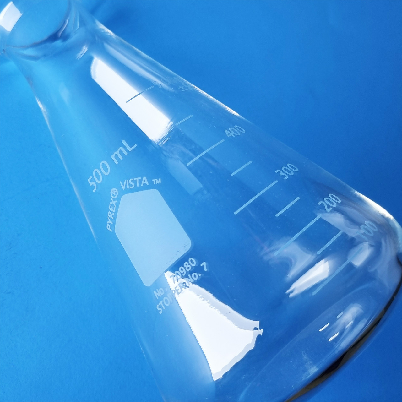 PYREX® Heatproof Conical Erlenmeyer Flask with Heavy Rim, Narrow Neck ...