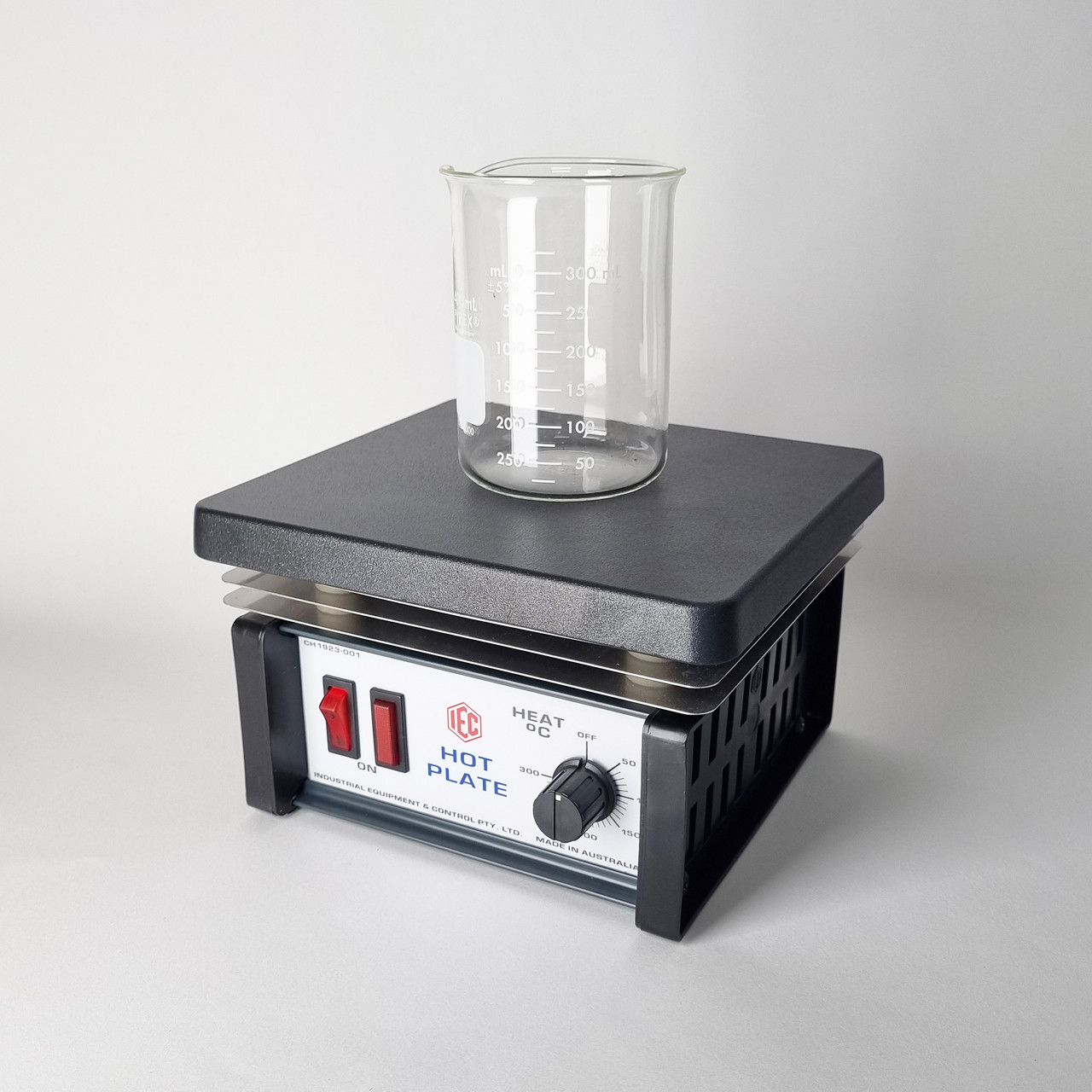 Lab Hotplate with Thermostat 320°C Control, 200x180mm PTFE Coated Plate ...