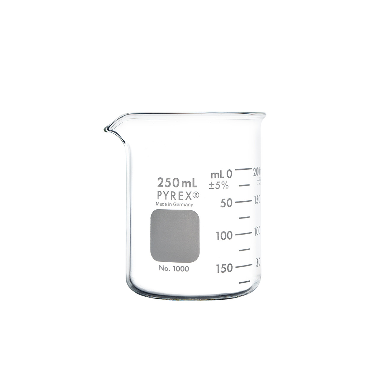 Pyrex® Heatproof Glass Beaker Double Graduated Low Form 250ml Pack