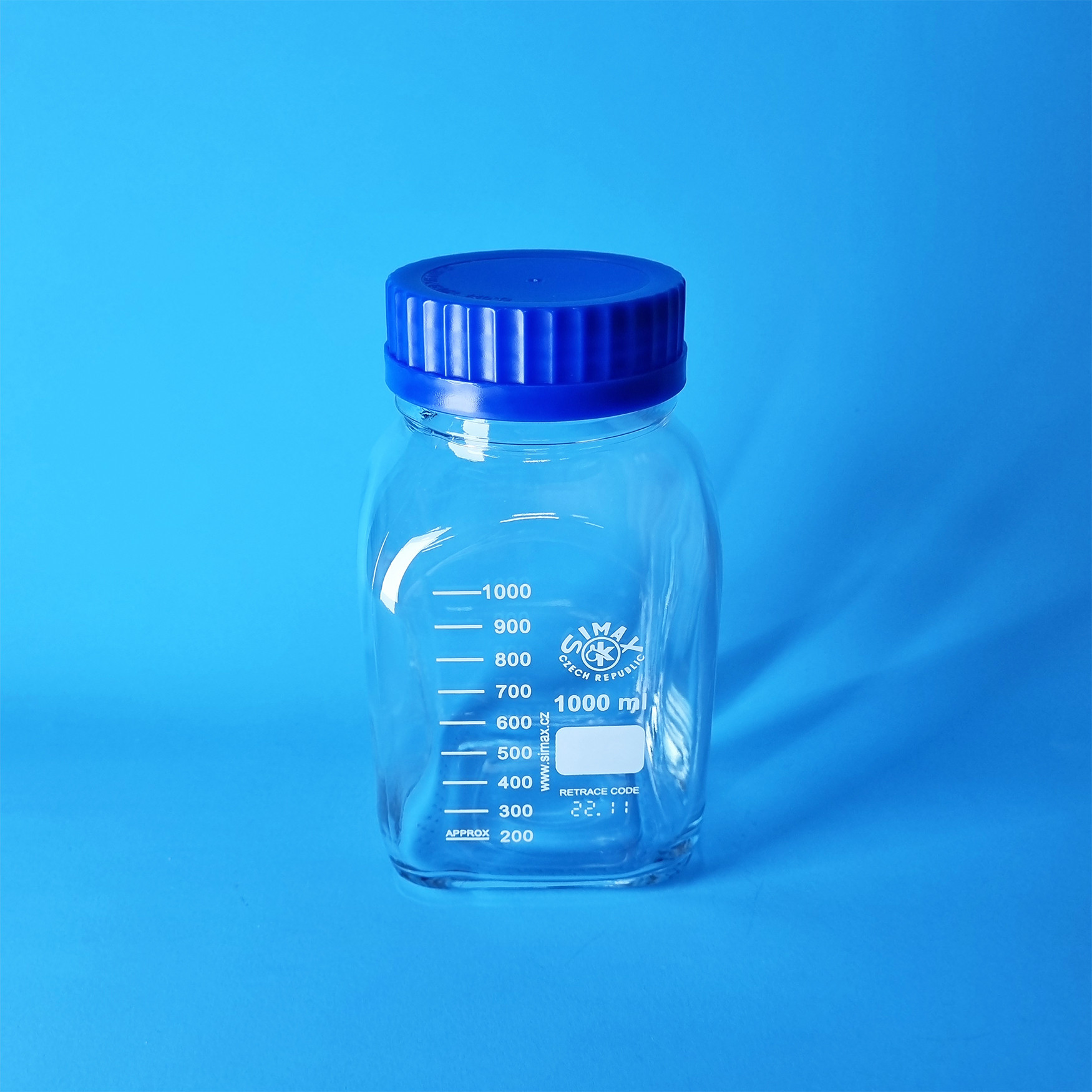 SIMAX® Heatproof Glass Lab Bottle, Wide Mouth GL80 Screw Cap, 1000ml ...