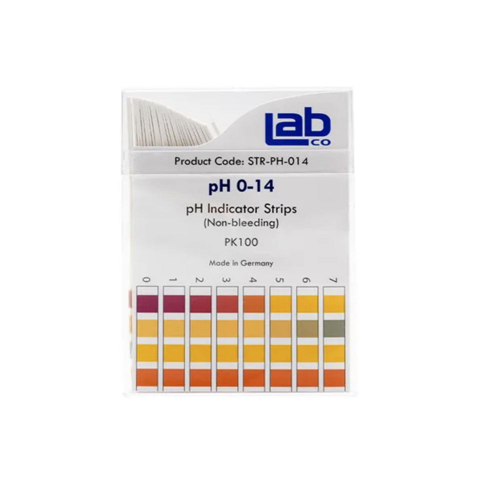 pH Indicator Strips, 0-14 pH (100 strips) - Buy online at LabDirect
