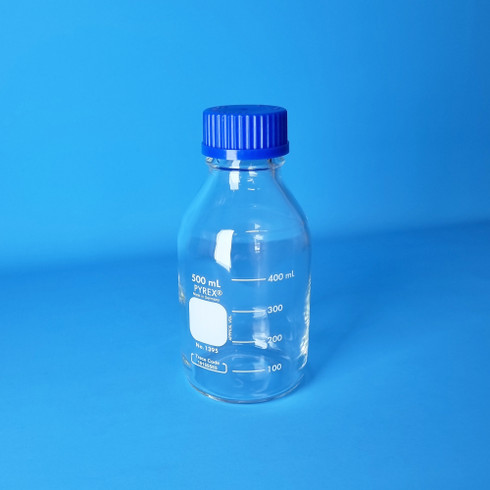 PYREX® Heatproof Glass Media Bottle, GL45 Screw Cap, 500ml (Pack of 2 ...