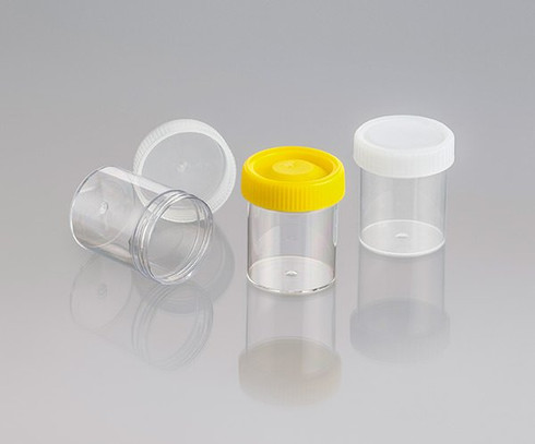 Sample Containers with Yellow Screw Caps, Unlabelled, Non-sterile, 70ml ...