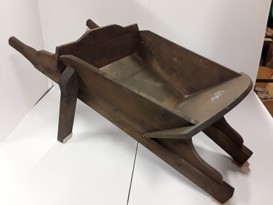REDWOOD WHEELBARROW / SHOP DISPLAY / ORNAMENTAL FEATURE.