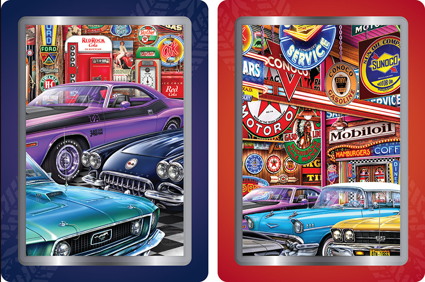 Classic Cars Jumbo Print Index Playing Cards