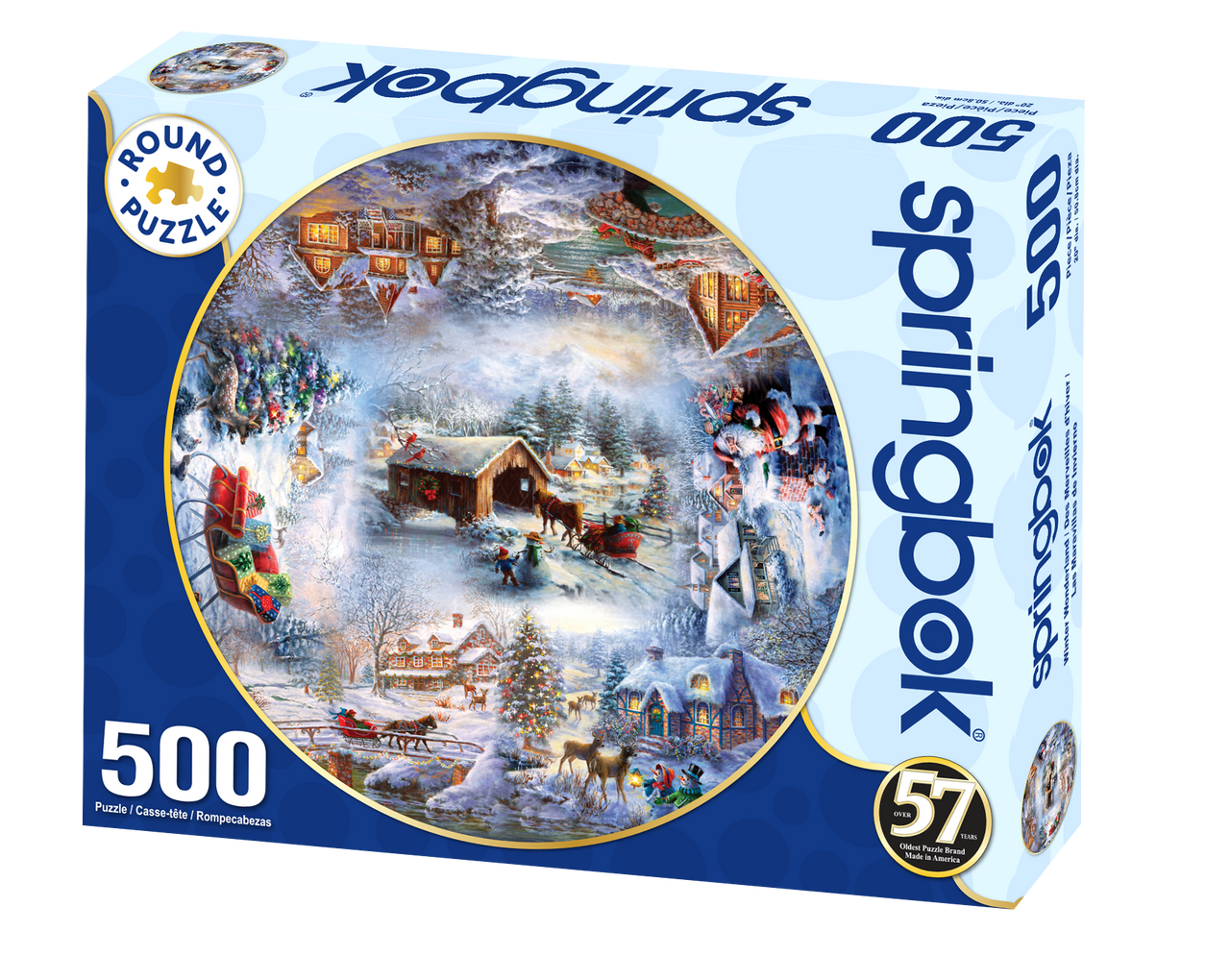 Winter Wonderland 500 Piece Round Jigsaw Puzzle
