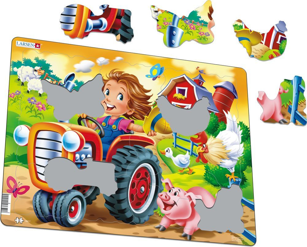 Farm Kid with Tractor 15 Piece Children's Jigsaw Puzzle