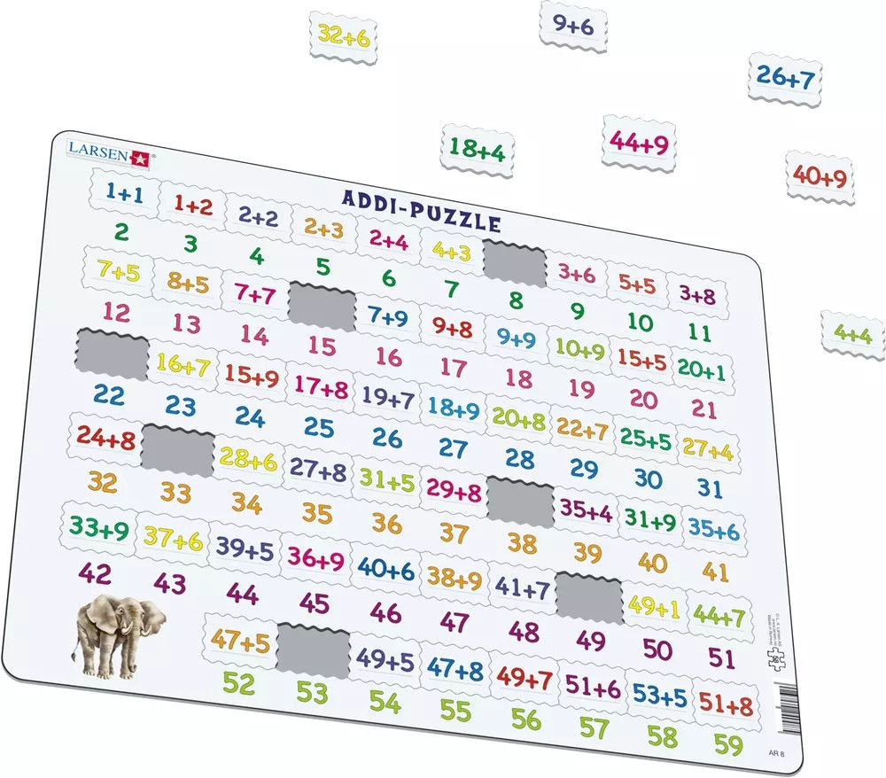 Learning Addition Children's Educational 58 Piece Jigsaw Puzzle