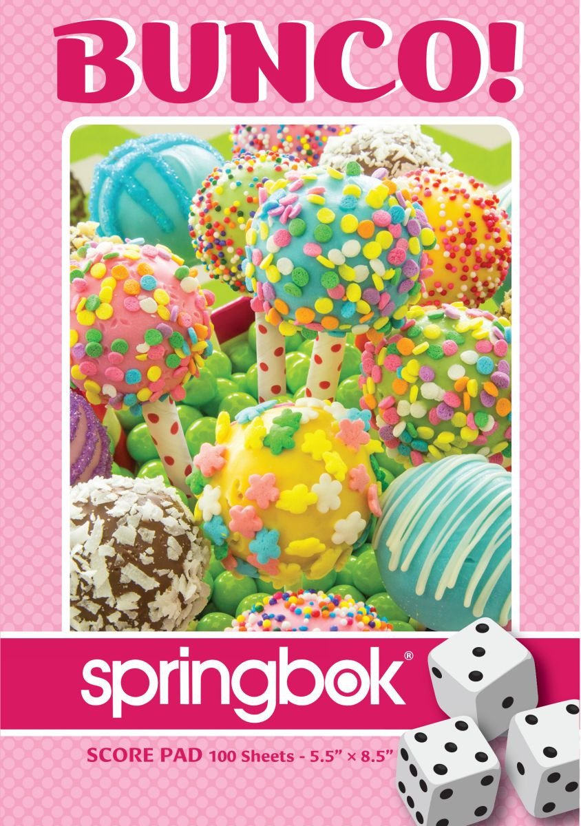 Cake Pops Bunco Score Pads Playing Cards Accessory
