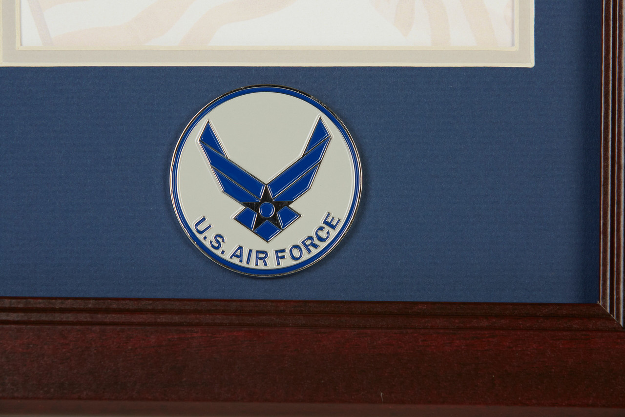 Aim High Air Force Medallion 4-Inch by 6-Inch Landscape Picture Frame