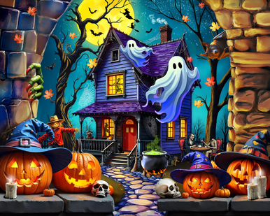 Haunted Halloween Party 1000 Piece Jigsaw Puzzle