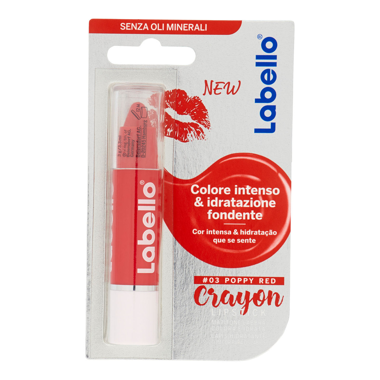 Crayon Lipstick 03 Poppy Red Colore Intenso - Labello | Idea Bellezza