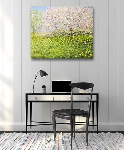 Springtime Landscape Art Print In Framed Decors Living Room
