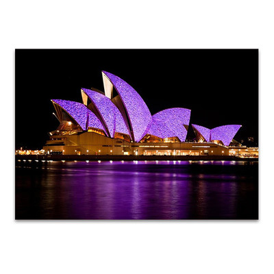 The Sydney Opera House at Night Wall Canvas Print