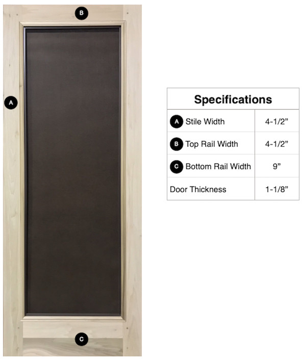 Unfinished Wood Screen Doors - Full View Screen Door | Wooden Screen Doors