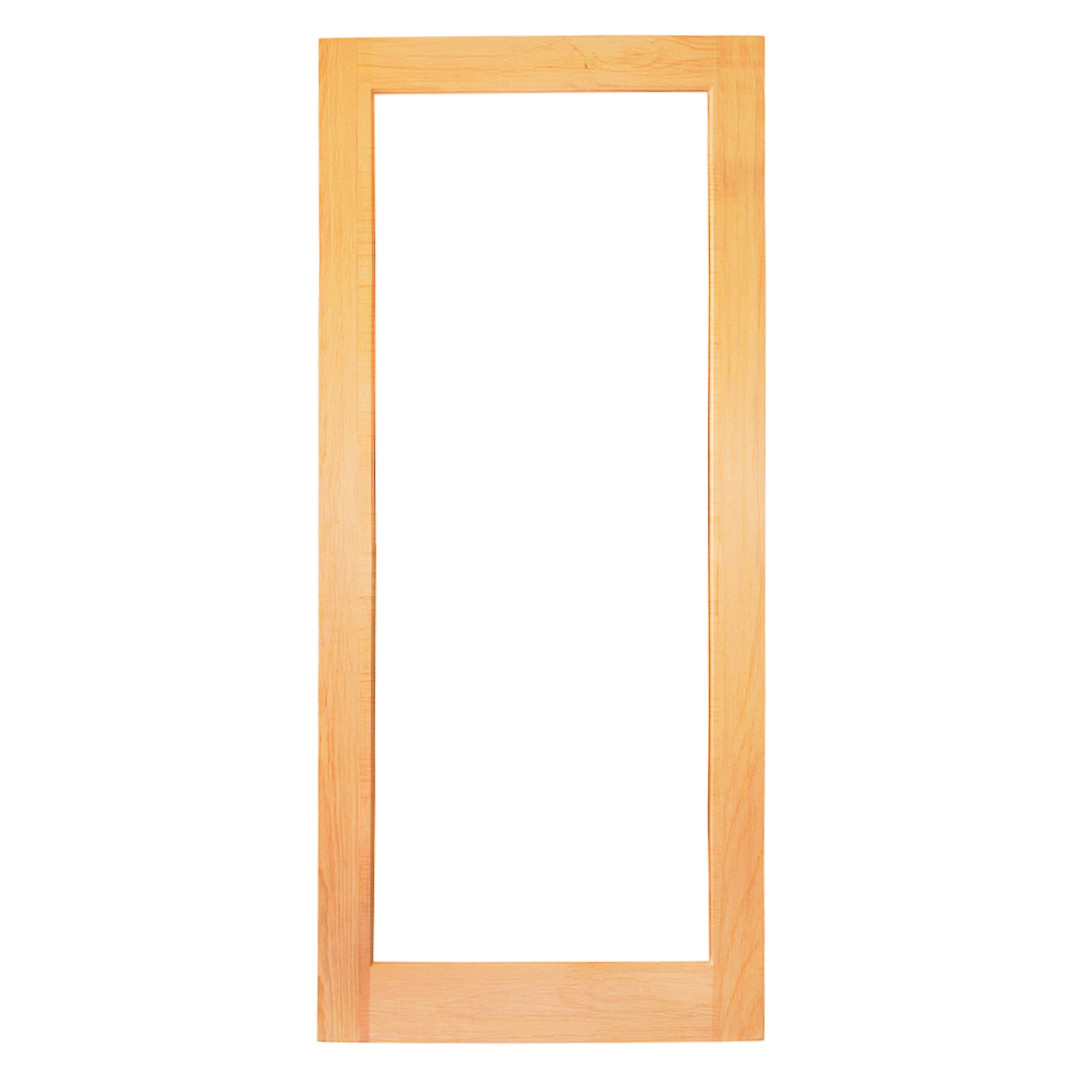 Traditional Storm Door: Full Lite Solid Wood Design